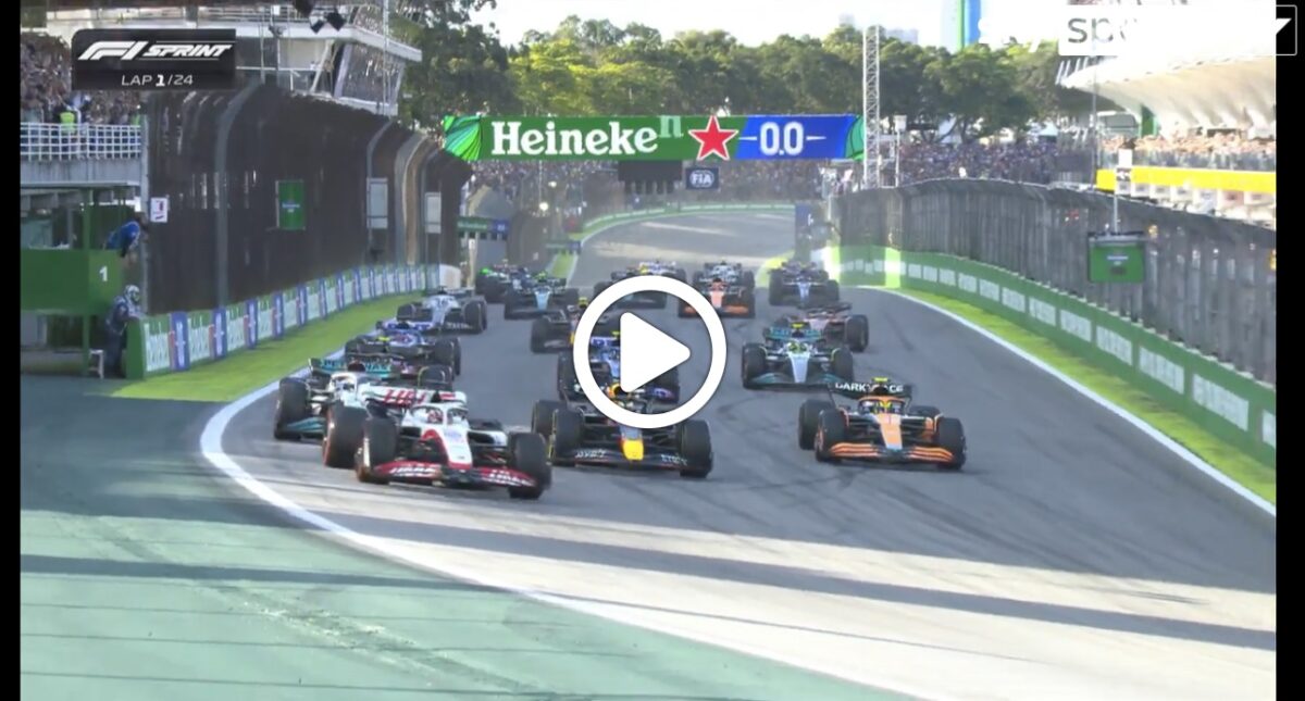 Formula 1 | Brazilian GP, the start and first lap of the Sprint in ...
