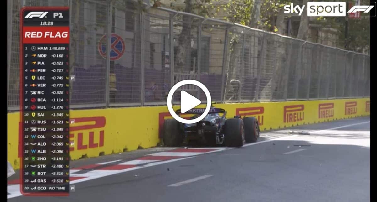 Formula 1 | Colapinto on the wall in free practice 1 in Baku: the ...