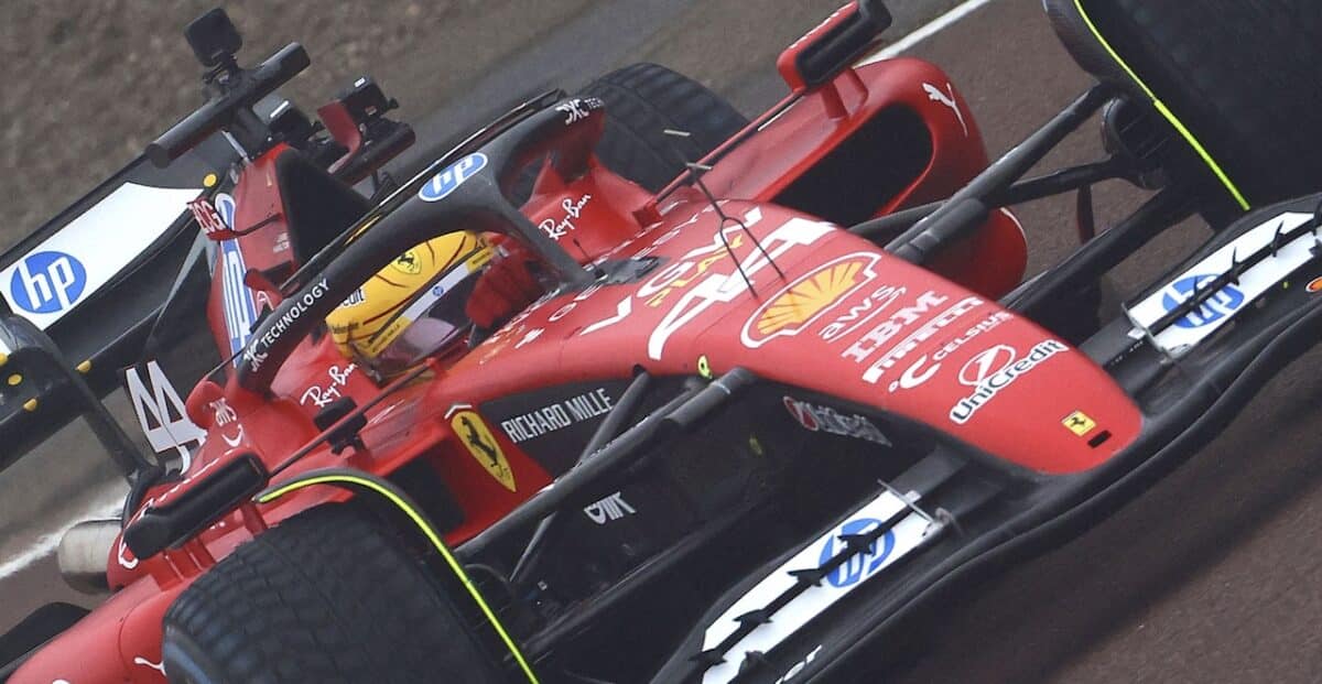 F1 | Ferrari, le prime immagini ufficiali di Lewis Hamilton a Fiorano ...